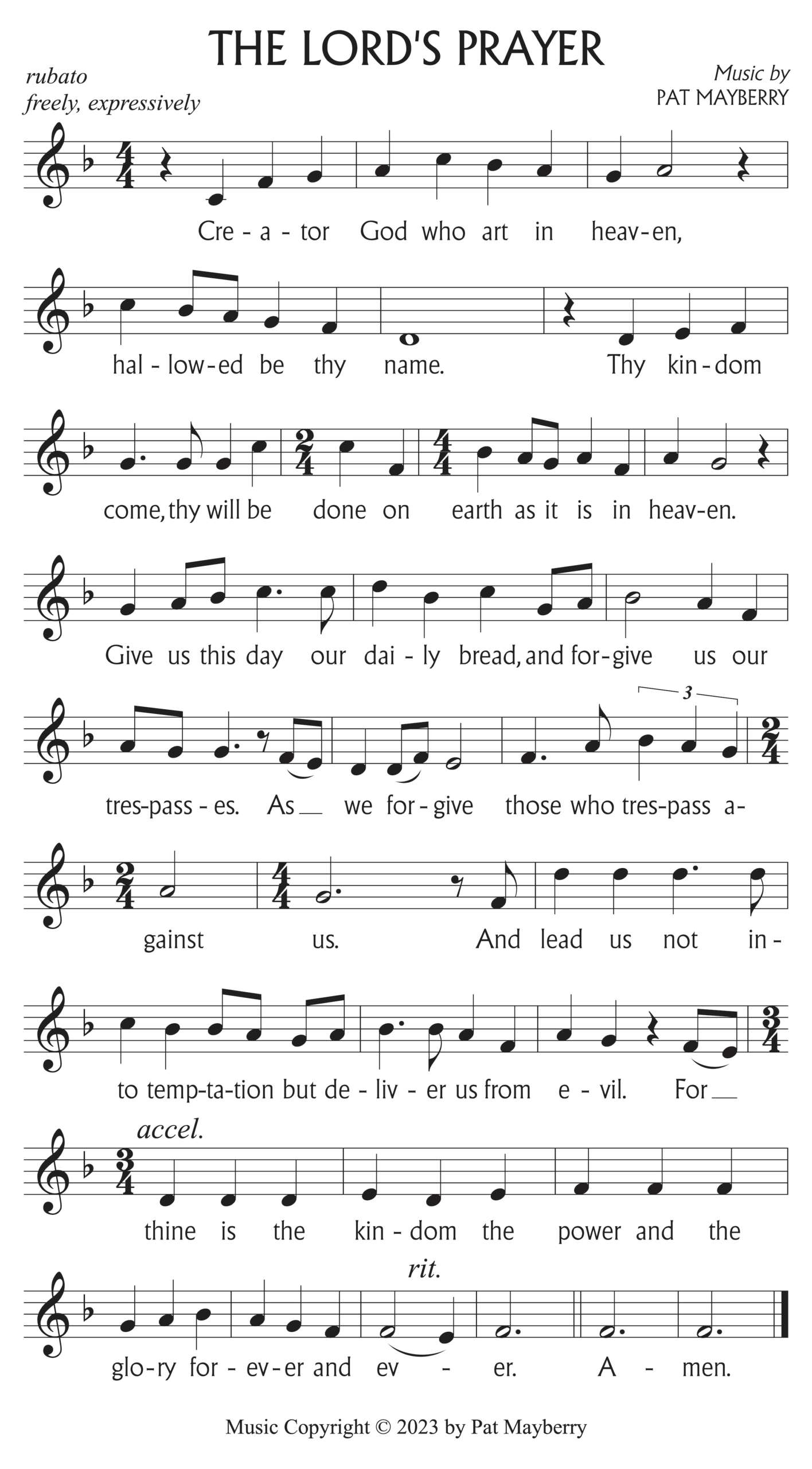 The Lord's Prayer - musiklus