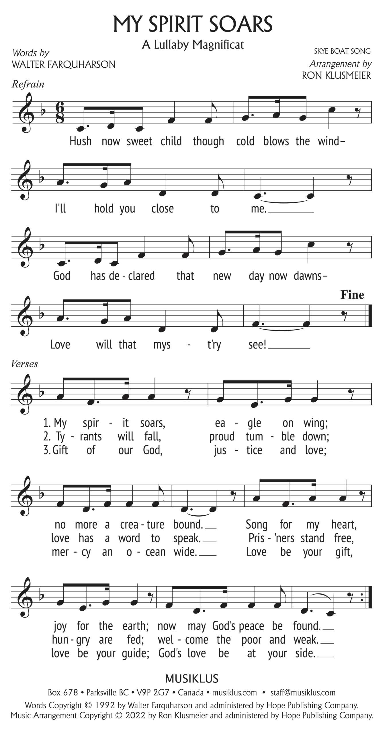 My Spirit Soars - musiklus