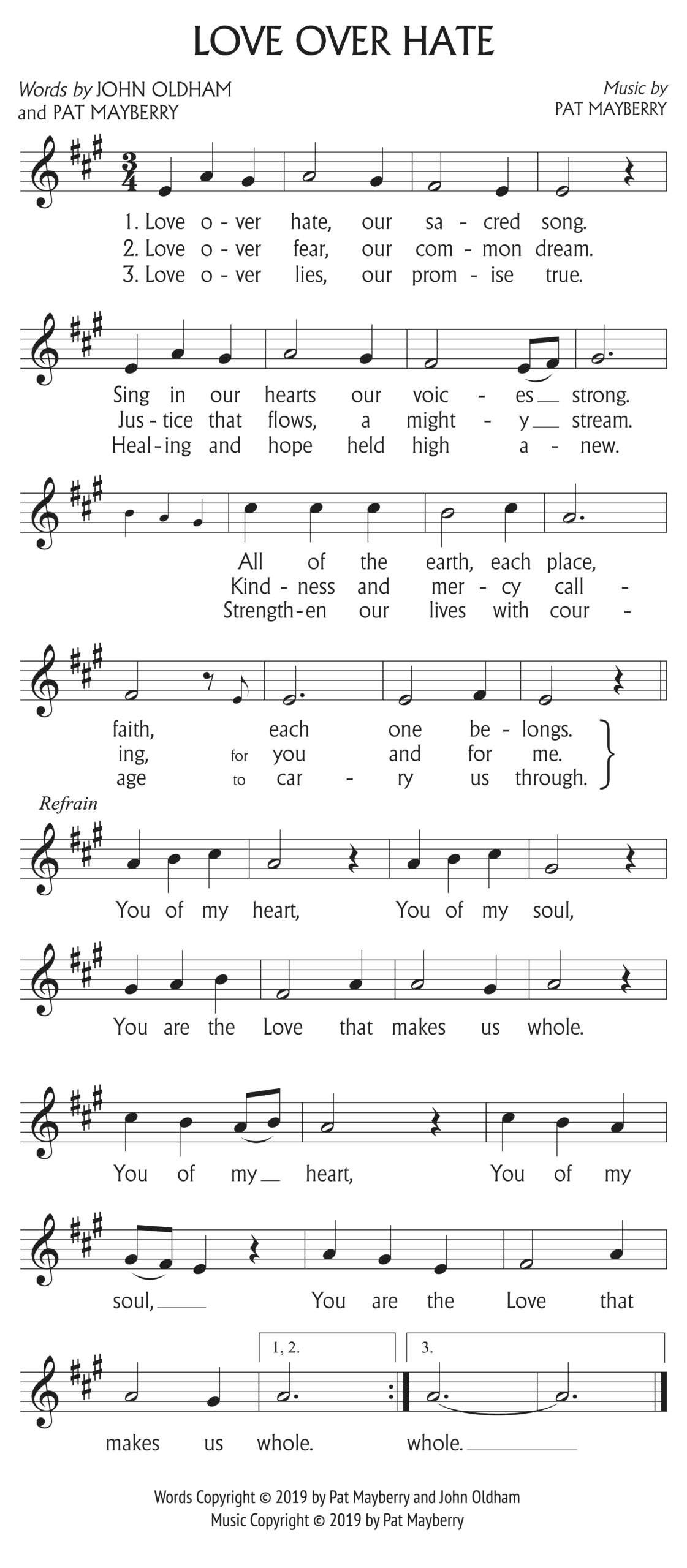 Love Over Hate - musiklus